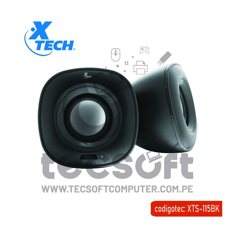 XTECH PARLANTE 2.0 XTS-115 NEGRO 6W